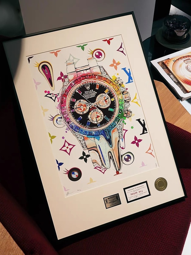 Melting Rolex Daytona x Louis Vuitton – Signed Pop Art by Death NYC