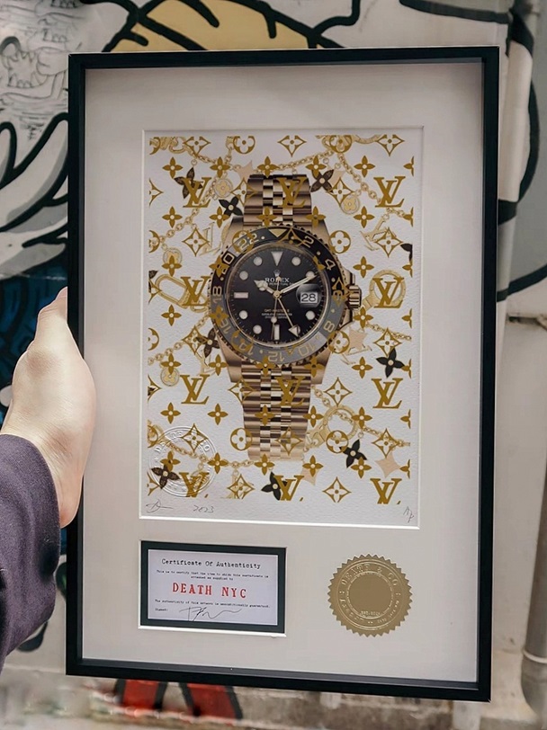 Rolex GMT Guinness x Louis Vuitton Canvas – Framed Pop Art Poster